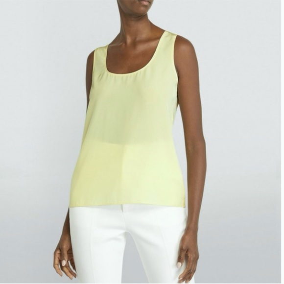 St. John | Tops | St John Silk Lime Yellow Womens Shell Top Sleeveless ...